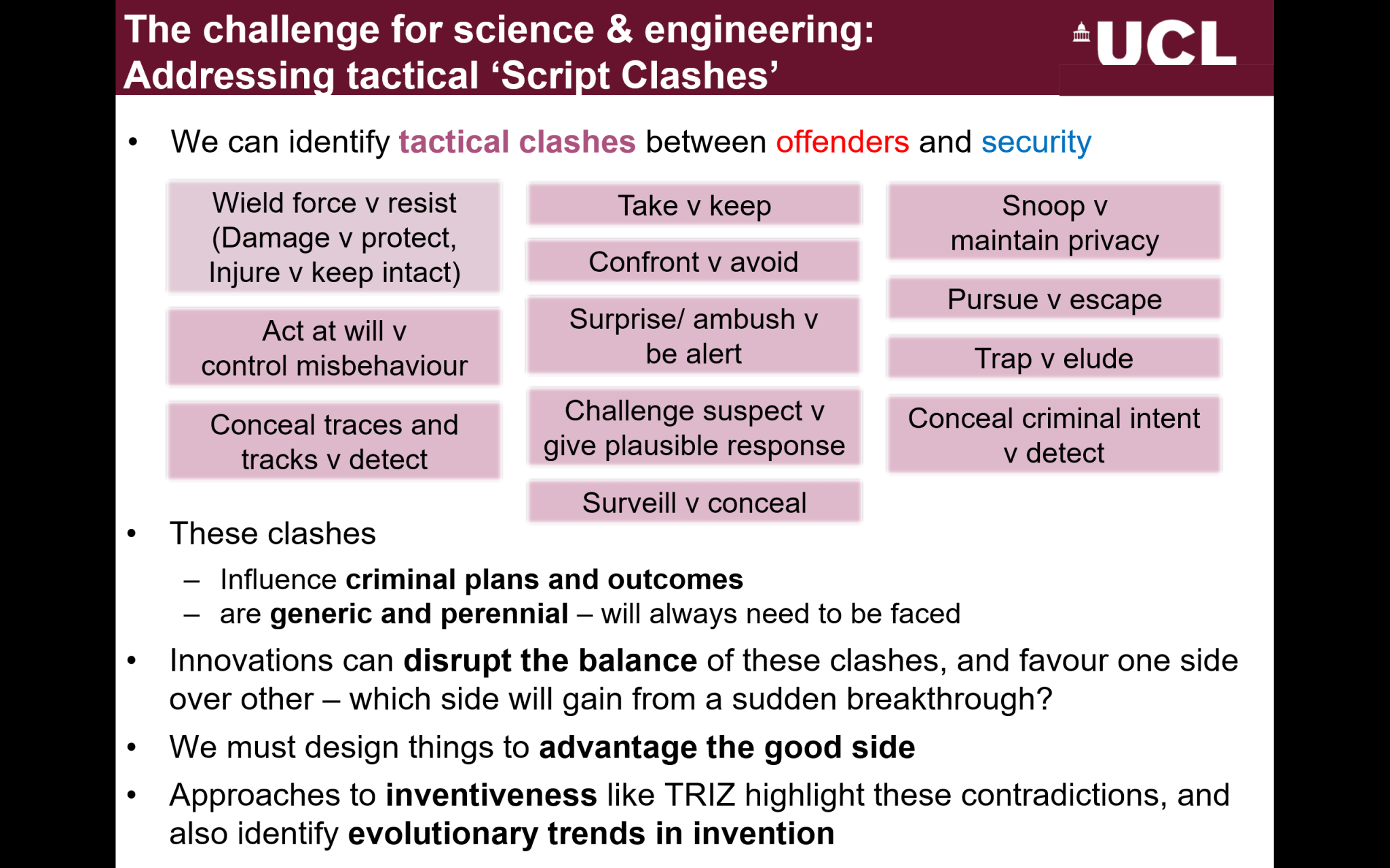 Crime scripts and script clashes – CRIME FRAMEWORKS